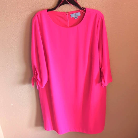 CeCe | Dresses | Cece Stunning Neon Pink Cocktail Dress With Bows ...